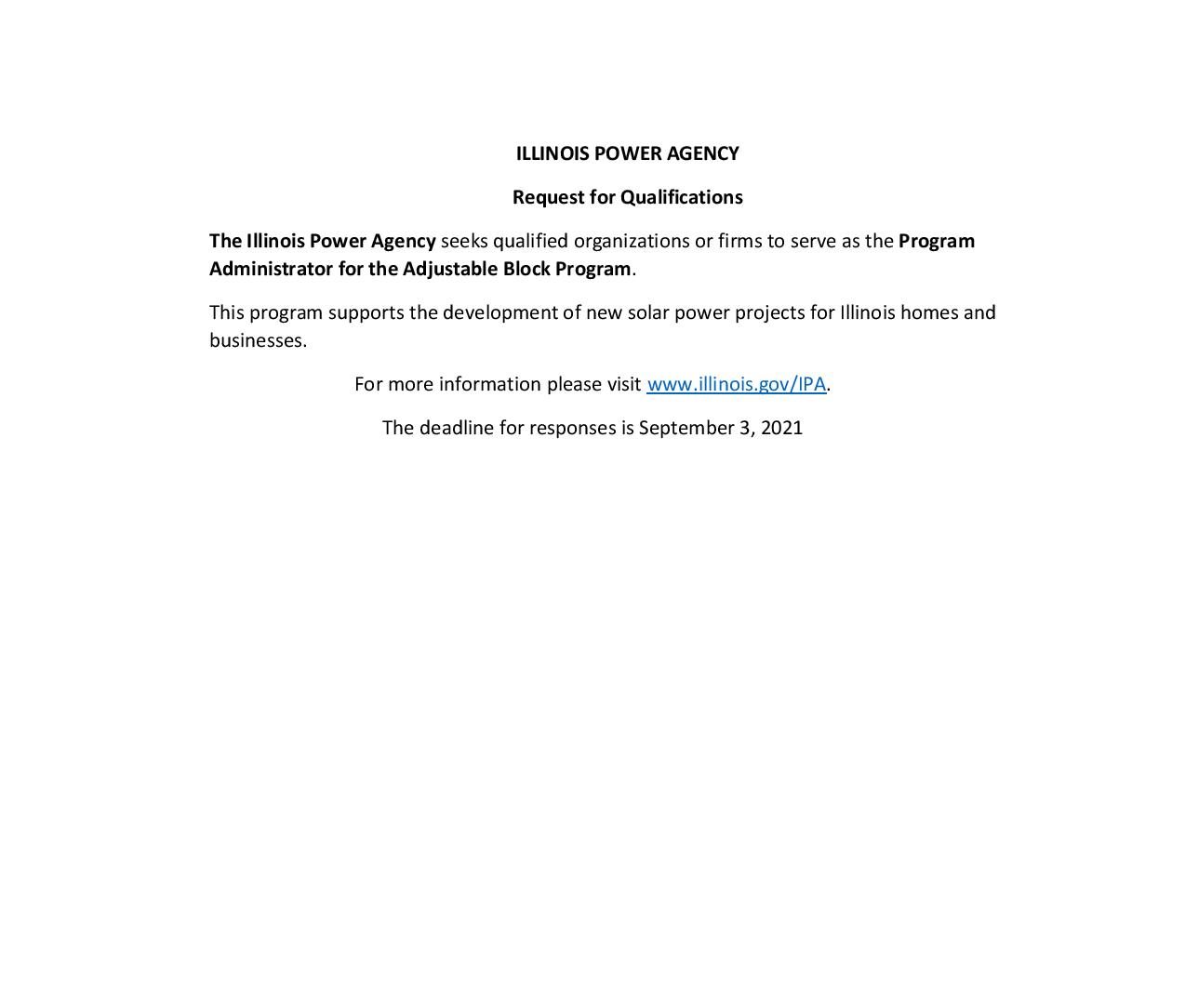 Now Hiring: Illinois Power Agency Adjustable Block Program ...