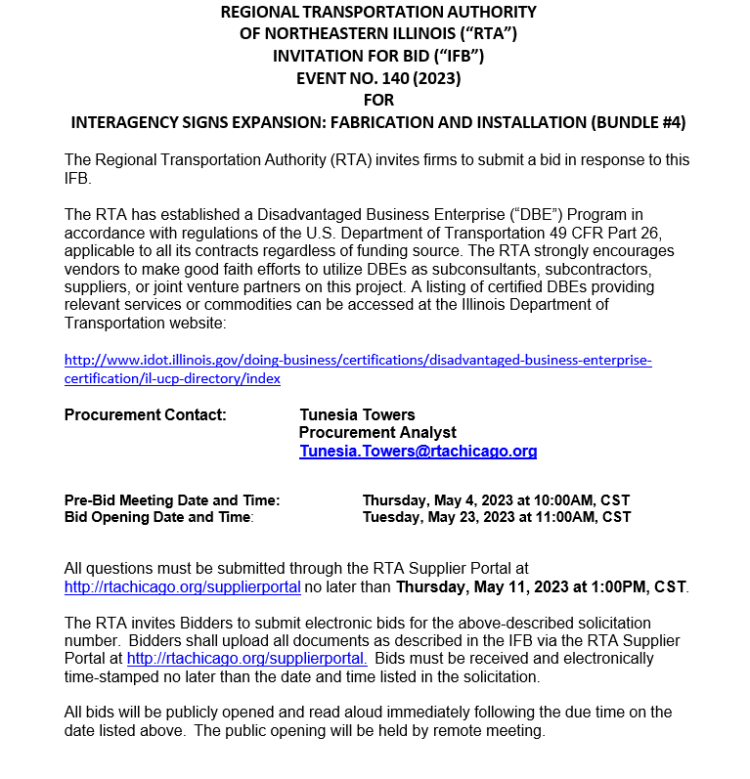 Public Notice - Interagency Signs Expansion | Chicago Defender